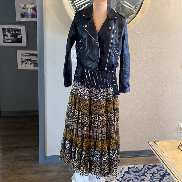 Molato | Skirts | Molato Animal Print Ruffle Tier Skirt | Poshmark